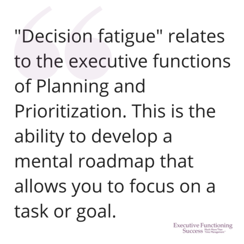 The Secret to Overcoming Decision Fatigue - Executive Functioning Success